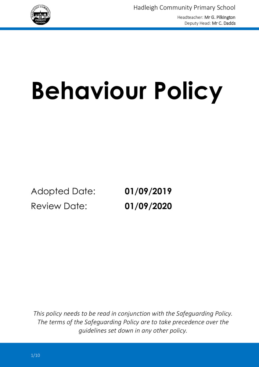 Policies | Hadleigh Community Primary School