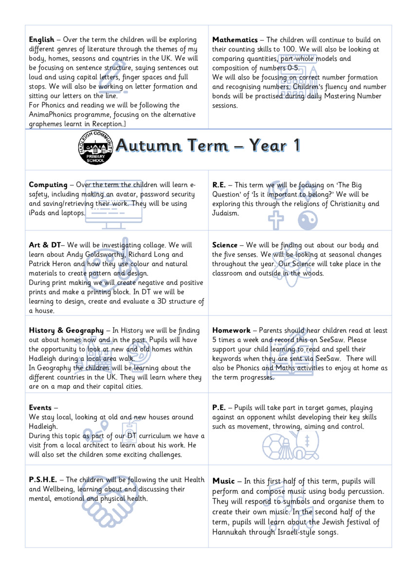 Year Groups - Hadleigh Community Primary School