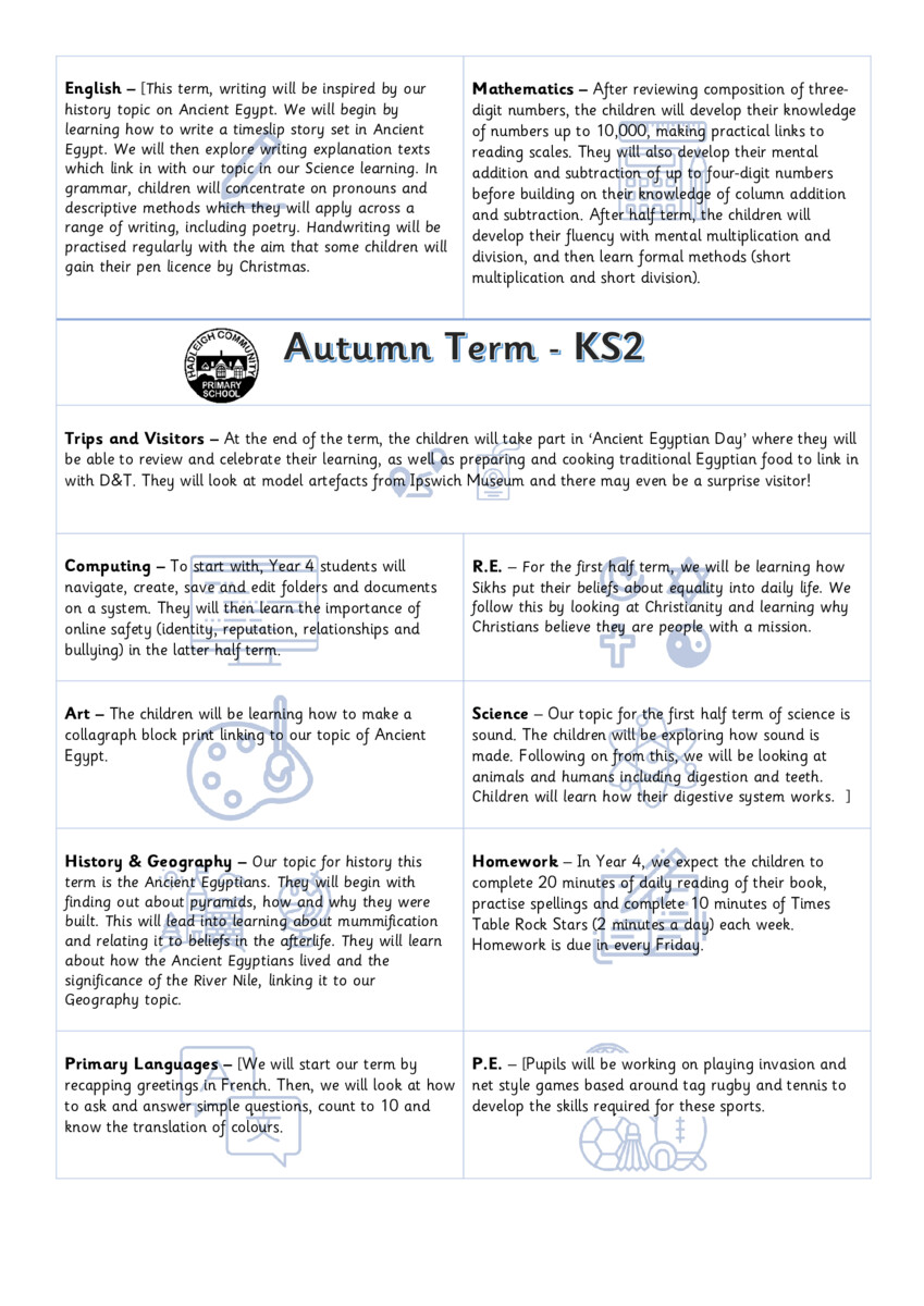 Year Groups - Hadleigh Community Primary School