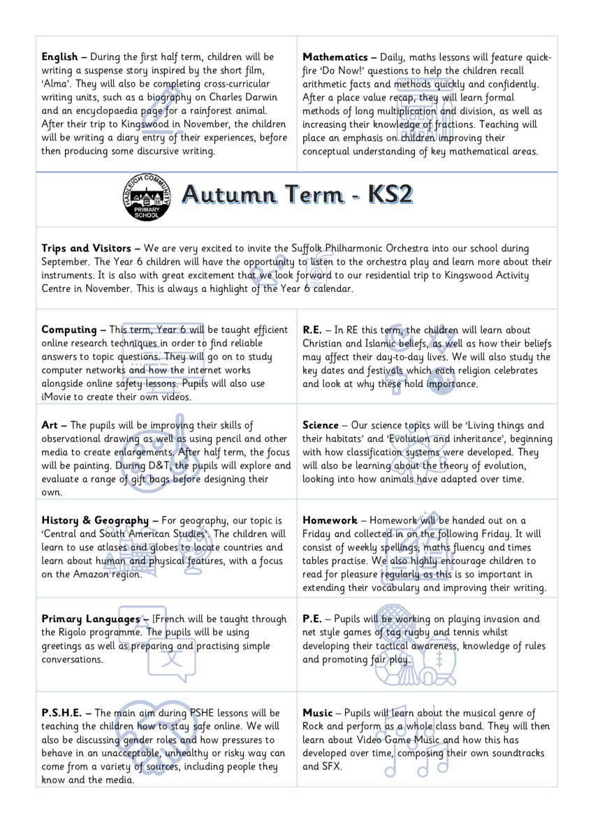 Year Groups - Hadleigh Community Primary School
